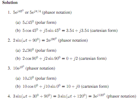 Phasors, Assignment Help, Sinusoids and Phasors