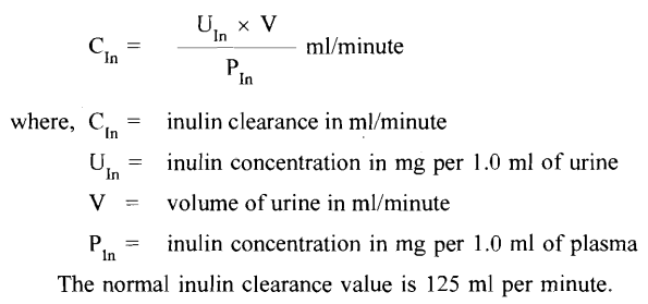Explain the inulin clearance test, Science